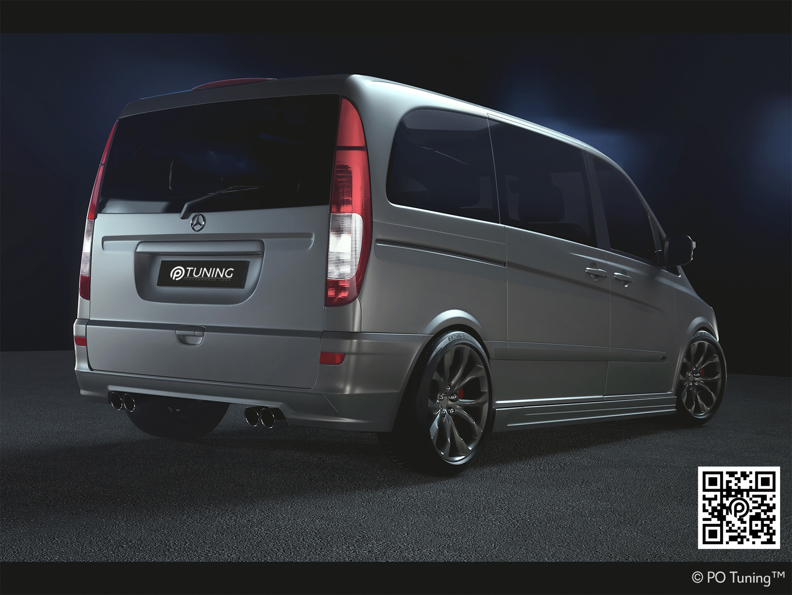 Passend für Mercedes Vito W639 Heckstoßstange – PO Tuning performance look